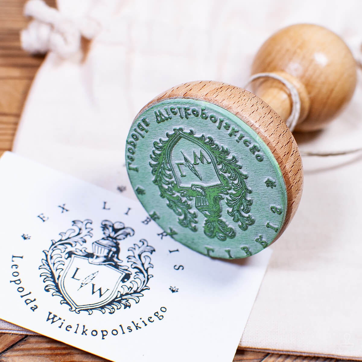 Ex Libris personalizowany – zestaw prezentowy z motywem herbu | RetroNadruk